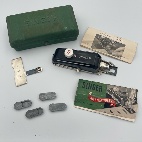 Singer | Other | Singer Buttonholer Vintage 96 W Case Manual 160506 ...